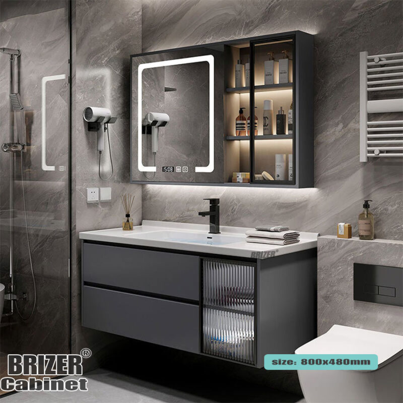 Tủ Lavabo Nhựa PVC Màu Xám Brizer BZ625A - Brizer Việt Nam